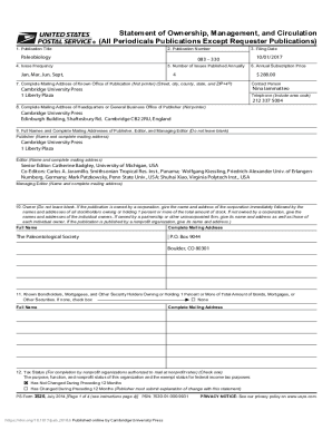 Fillable Online PS 3526 Statement of Ownership, Management and ...