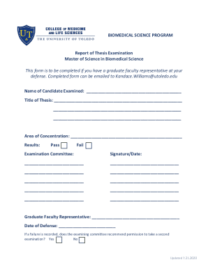 Fillable Online Thesis form Fax Email Print - pdfFiller