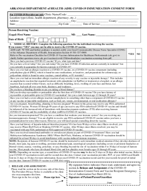 Fillable Online ARKANSAS DEPARTMENT of HEALTH (ADH) COVID-19 ... Fax ...