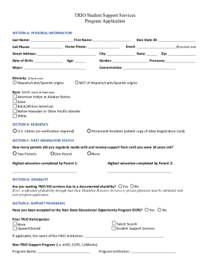 Fillable Online COE and TRIO Programs - Council for Opportunity in ...