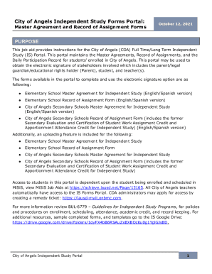 Fillable Online myapps.lausd.netcoaisen-USIndependent Study Forms Portal - Los Angeles Unified ...