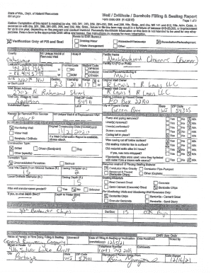 Fillable Online dnr wi Form 3300-005P Well / Drillhole / Borehole Filling & SealingForm 3300 ...
