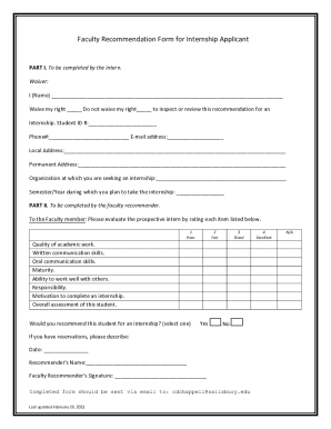 Fillable Online fill.ioFaculty-Recommendation-FormFill - Free fillable ...
