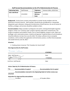 Fillable Online Recommendation Distinguished Staff Program. Recommendation Distinguished Staff ...