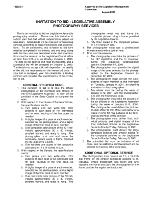 Fillable Online Word Pro - 1939201. Invitation To Bid - Legislative ...