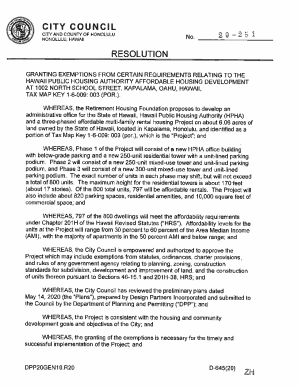 Fillable Online CITY COUNCIL RESOLUTION ZH Fax Email Print - pdfFiller