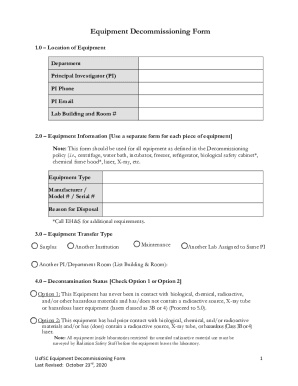 Fillable Online Equipment Decommissioning Form Fax Email Print - pdfFiller
