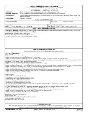 Fillable Online TL Initial Counseling.pdf - DEVELOPMENTAL COUNSELING ...