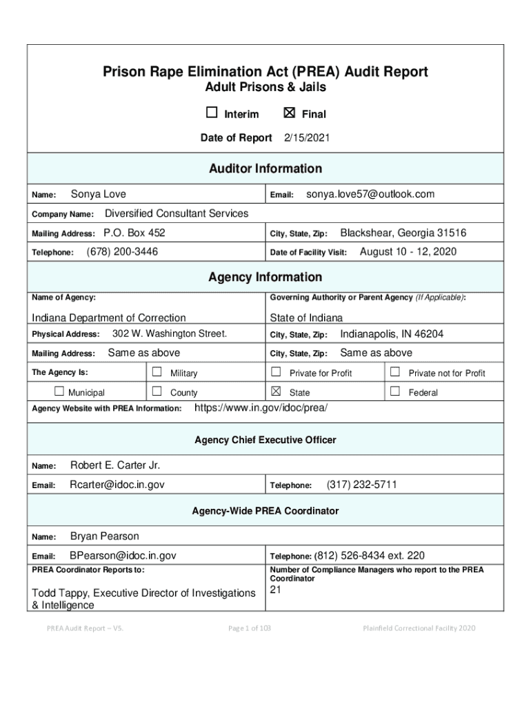 Fillable Online www.nj.govcorrectionspdfPrison Rape Elimination Act ...
