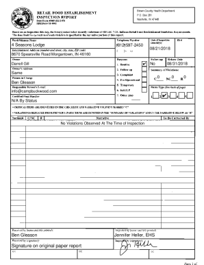 Fillable Online 4 Seasons Lodge - IN.gov Fax Email Print - pdfFiller