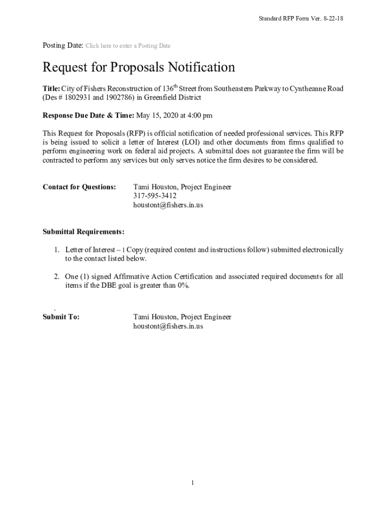 Fillable Online Standard RFP Form Ver. 8-22-18 Click here to enter a ...