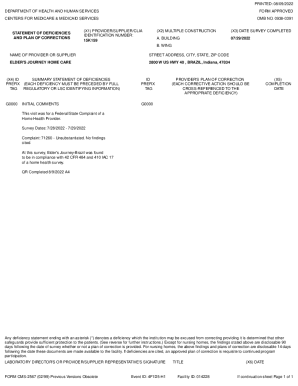 Fillable Online FORM CMS-2567 (02/99) Previous Versions Obsolete Event ...