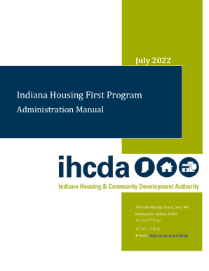 Fillable Online Indiana Housing First Program - Administration Manual ...