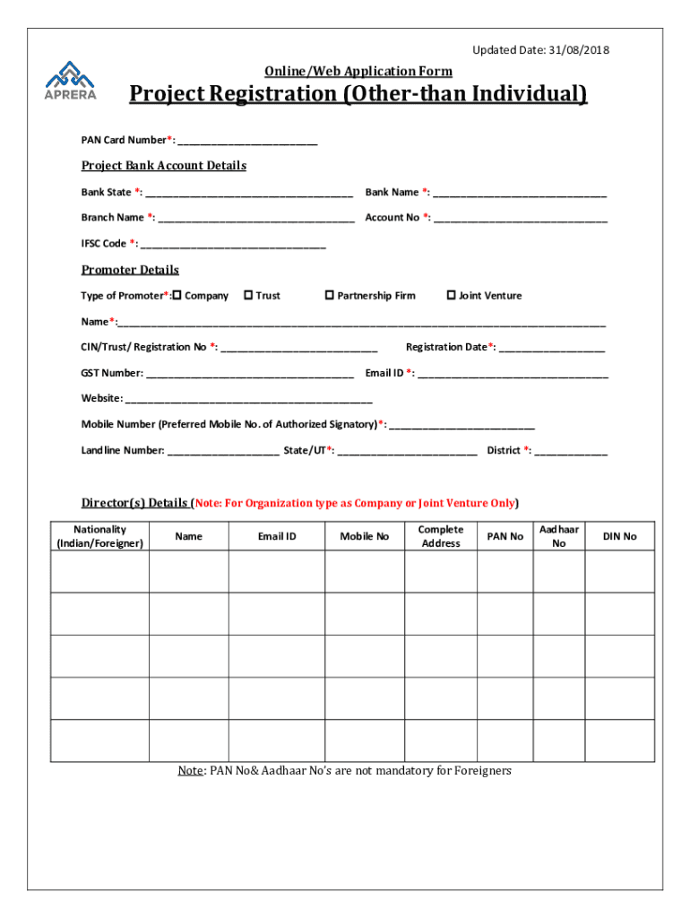 Fillable Online www.rera.ap.gov.inRERADOCUMENTSOnline/Web Application ...