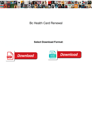 Fillable Online Bc Health Card Renewal. Bc Health Card Renewal brought ...