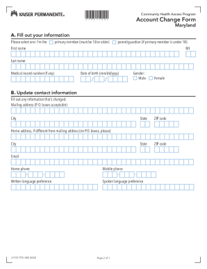 Fillable Online Kaiser Permanente Community Health Access Program ...