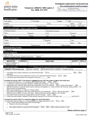 Fillable Online PSHP - Voretigene Neparvovec-rzyl (Luxturna) Prior ...