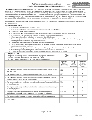 Fillable Online fill.ioFull-Environmental-Assessment-Form-PartFillable ...