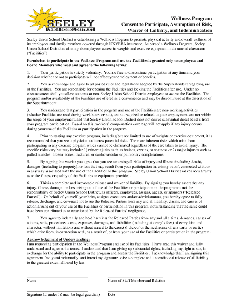 Fillable Online employeewellness.kennesaw.eduUSG Fitness ProgramRELEASE ...