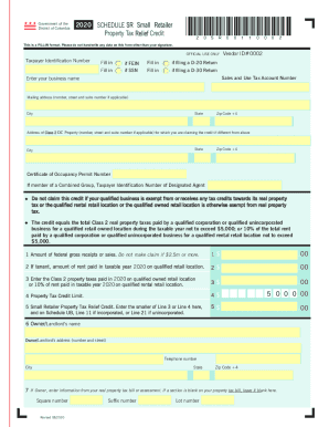Fillable Online otr cfo dc This is a FILL-IN format. Please do not ...