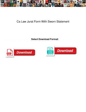 Fillable Online Ca Law Jurat Form With Sworn Statement. Ca Law Jurat ...