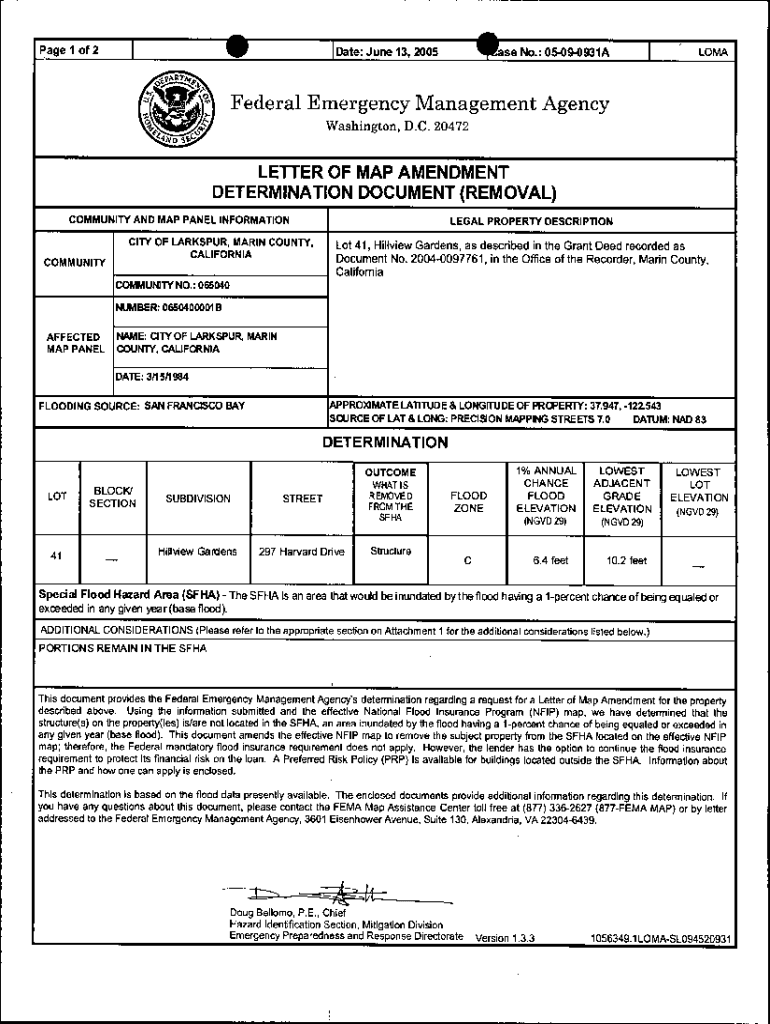 Fillable Online www.sjcounty.nethomeshowpublisheddocumentLETTER OF MAP ...