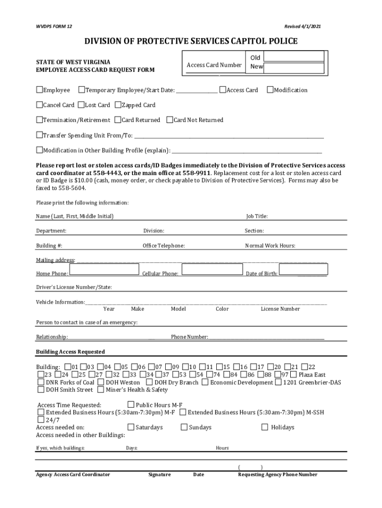 Fillable Online Forms - West Virginia State PoliceWV Department of ...
