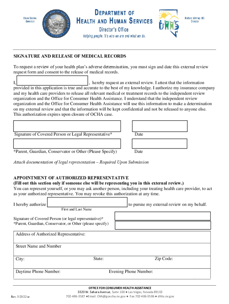 Fillable Online Free Medical Records Release Authorization ...