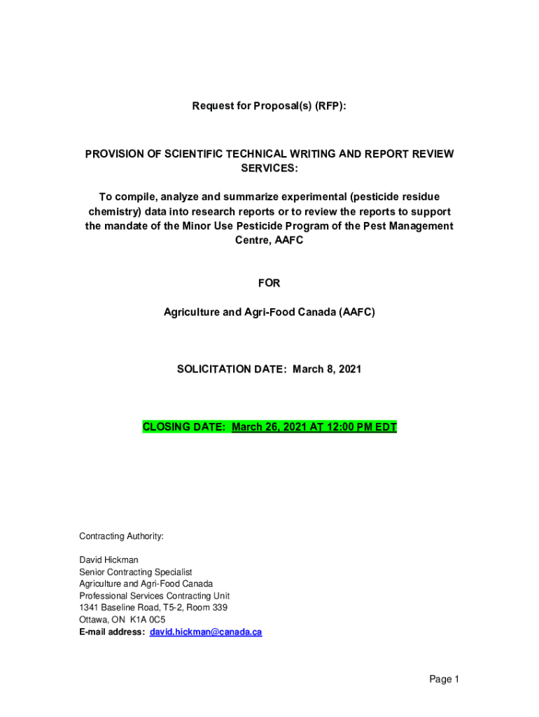 Fillable Online RFP: A Quick Guide to Request for Proposals ...