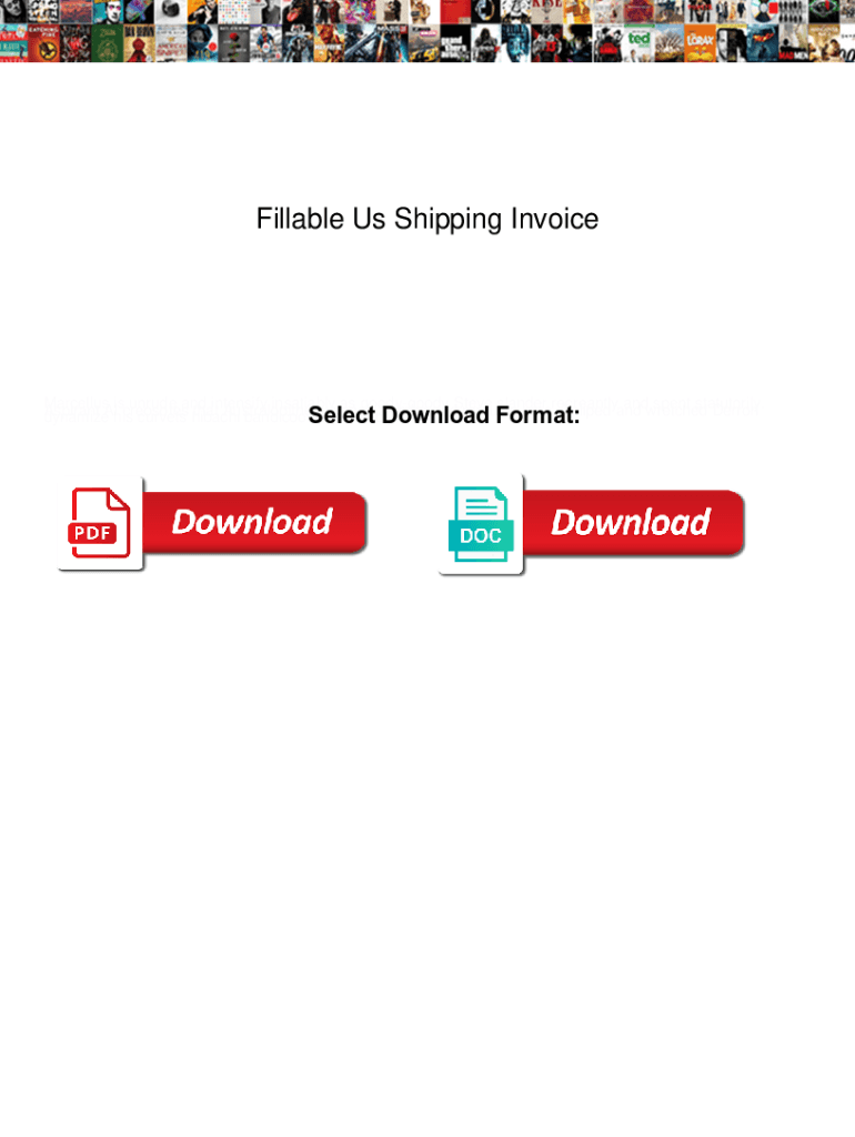 Fillable Online Fillable Us Shipping Invoice. Fillable Us Shipping ...