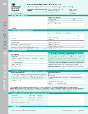 Fillable Online B2: Antimicrobial resistance in STIs request form - GOV ...