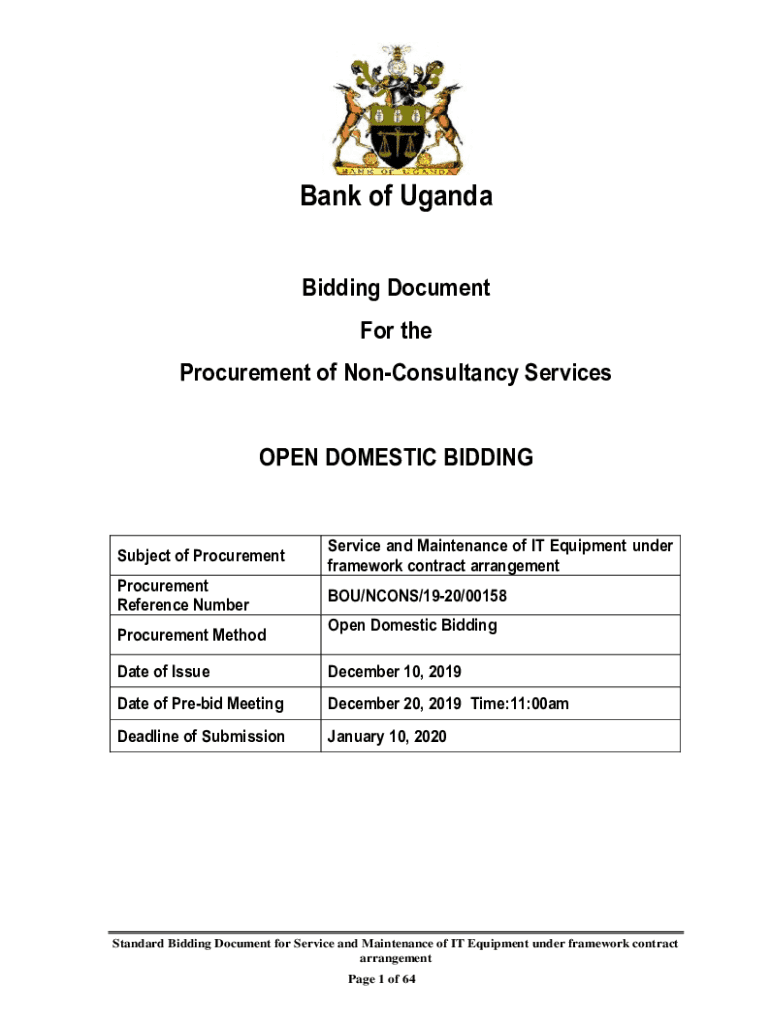 Fillable Online Bidding-Document-for-Service-and-Maintenance-of-IT ...