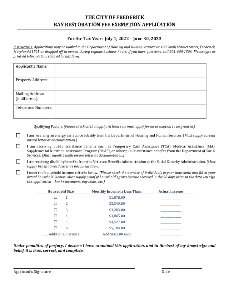 Fillable Online cityoffrederick.comDocumentCenterViewTHE CITY OF ...