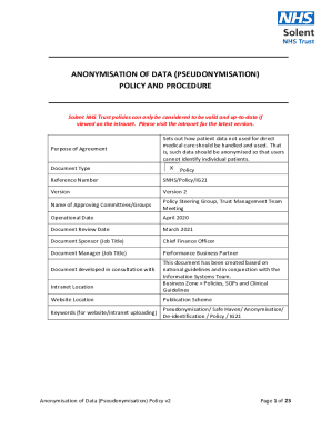 Fillable Online Good TREs work, from NHS Digital's Data Release ...