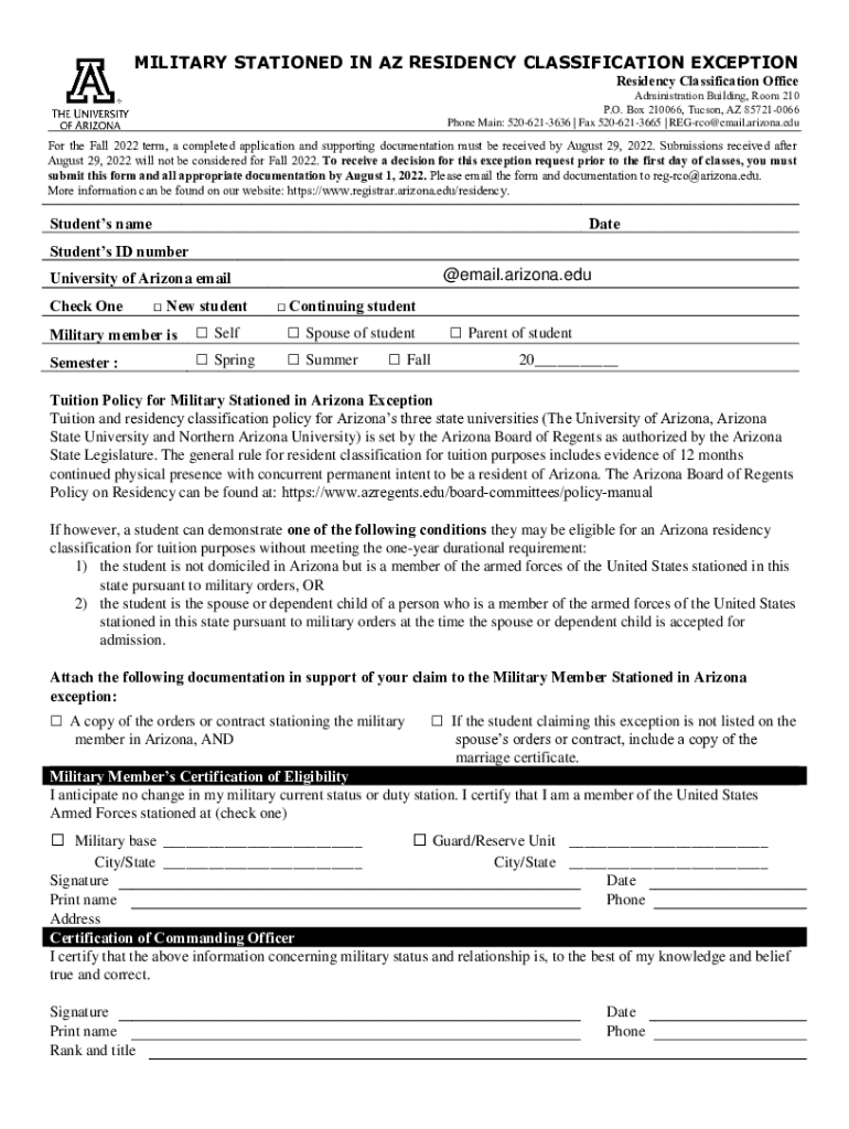 Fillable Online registrar arizona DOMICILE AFFIDAVIT Fax Email Print ...