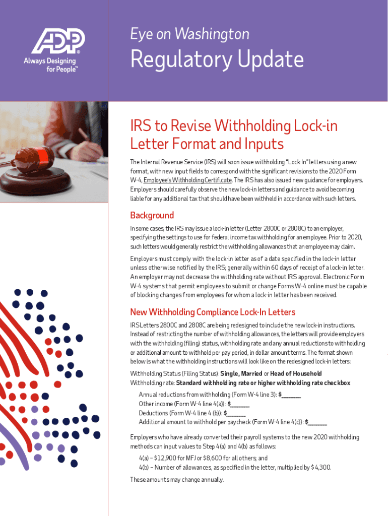 Fillable Online Understanding Your Letter 2800CInternal Revenue Service ...