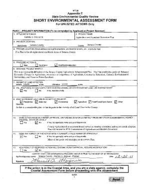 Fillable Online short environmental assessment form - Seneca County Fax ...