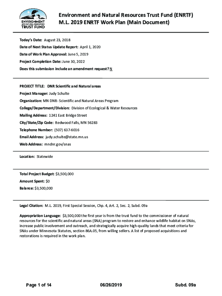 Fillable Online ww2.lccmr.leg.mn projects 2018-indexM.L. 2018 Projects ...