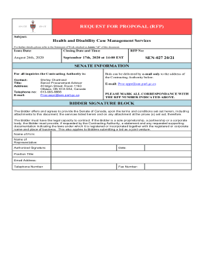 Fillable Online How to Write a Request for Proposal (Process ...