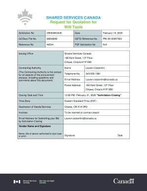 Fillable Online SHARED SERVICES CANADA Request for Quotation for Wifi ...