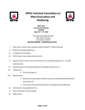 Fillable Online NFPA Technical Committee on Mass Evacuation and ...