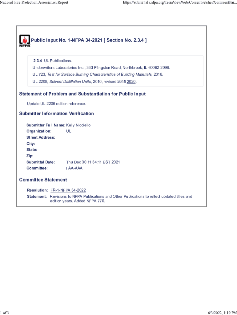 Fillable Online NFPA 34 pdf download - NFPA standards downloadNFPA 704 ...