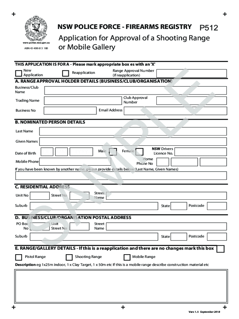 Fillable Online Form 15B Application for a Shooting Range Approval or ...