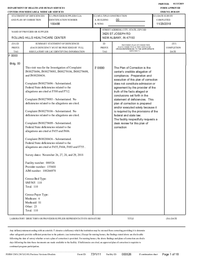 Fillable Online PRINTED: 01/15/2019 DEPARTMENT OF HEALTH AND HUMAN ...