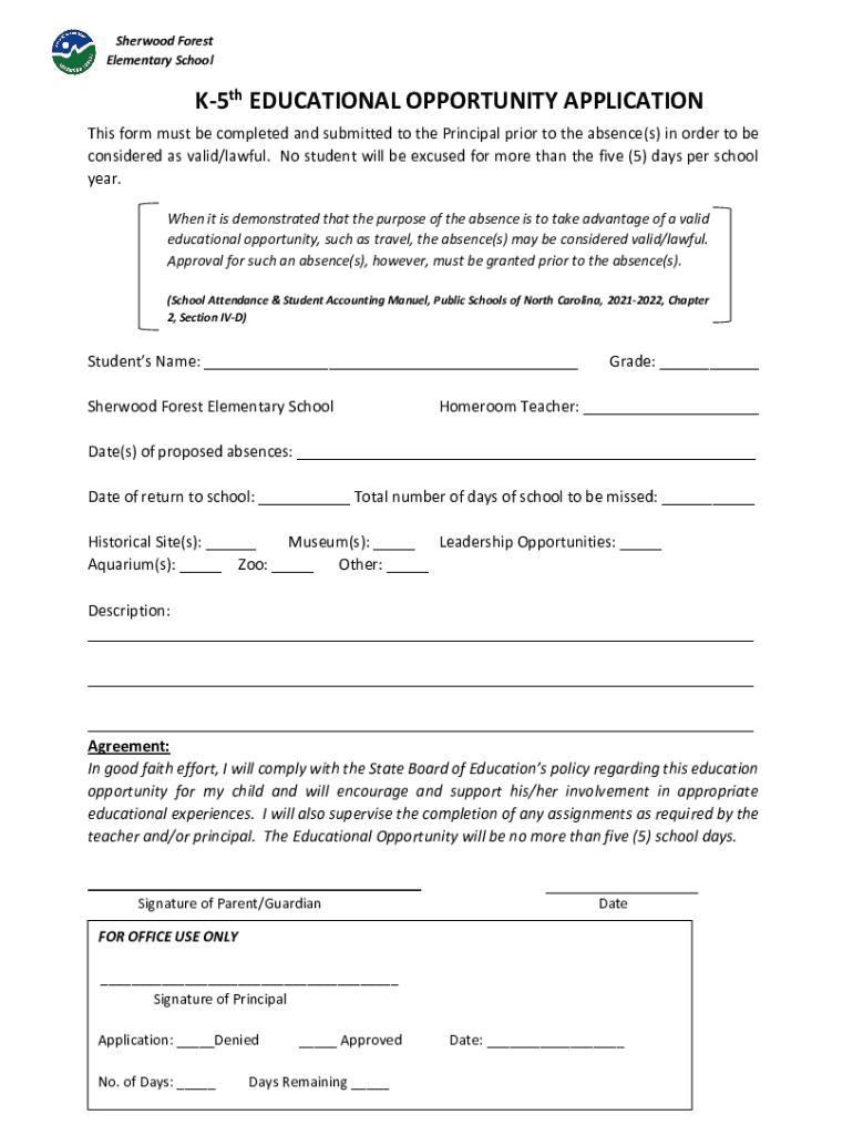 Fillable Online www.wsfcs.k12.nc.usDomain5389Sherwood Forest Elementary School / Front Page Fax ...