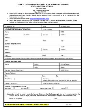 Fillable Online COUNCIL ON LAW ENFORCEMENT EDUCATION AND ... Fax Email ...