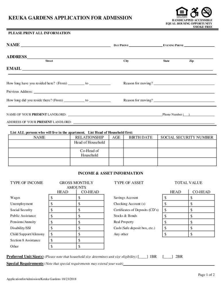 Fillable Online Application For Admission-Keuka Gardens.pdf - Squarespace Fax Email Print ...