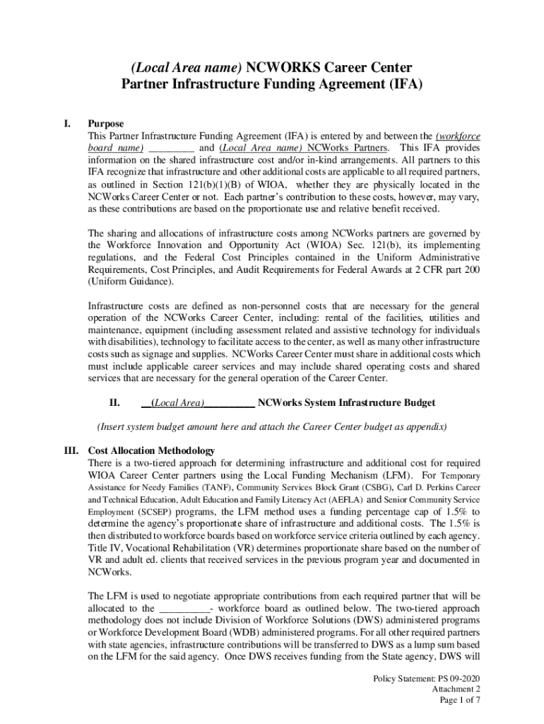 Fillable Online (Local Area name) NCWORKS Career Center Partner ... Fax ...