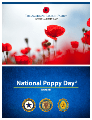 Fillable Online www.legion.orgsiteslegionNational Poppy Day Toolkit ...