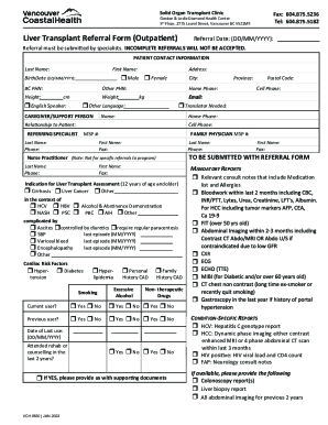 Fillable Online www.transplant.bc.caDocumentsLung tx referral ...